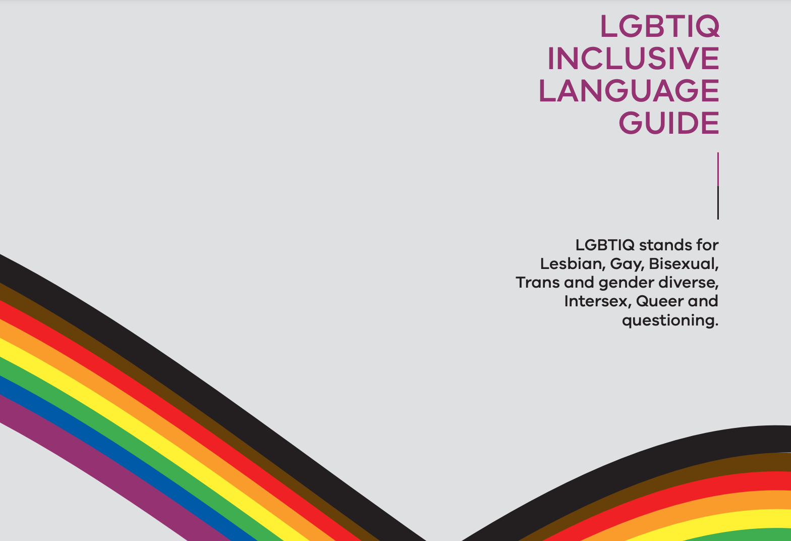 LGBTIQA+ Inclusive langue guide - Rural Rainbows
